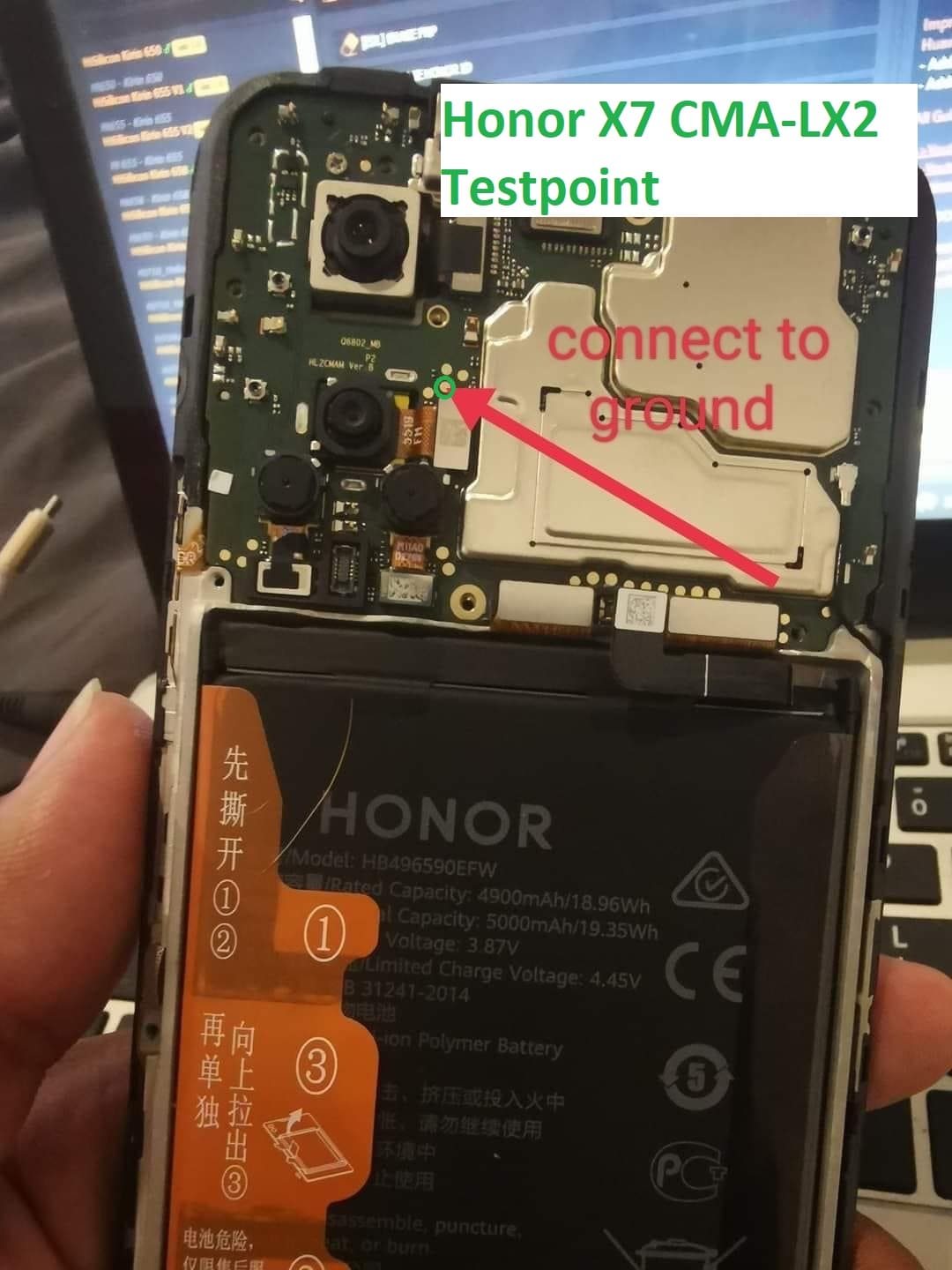 Honor X7 CMA-LX2 Testpoint | Test Point UnlockTool