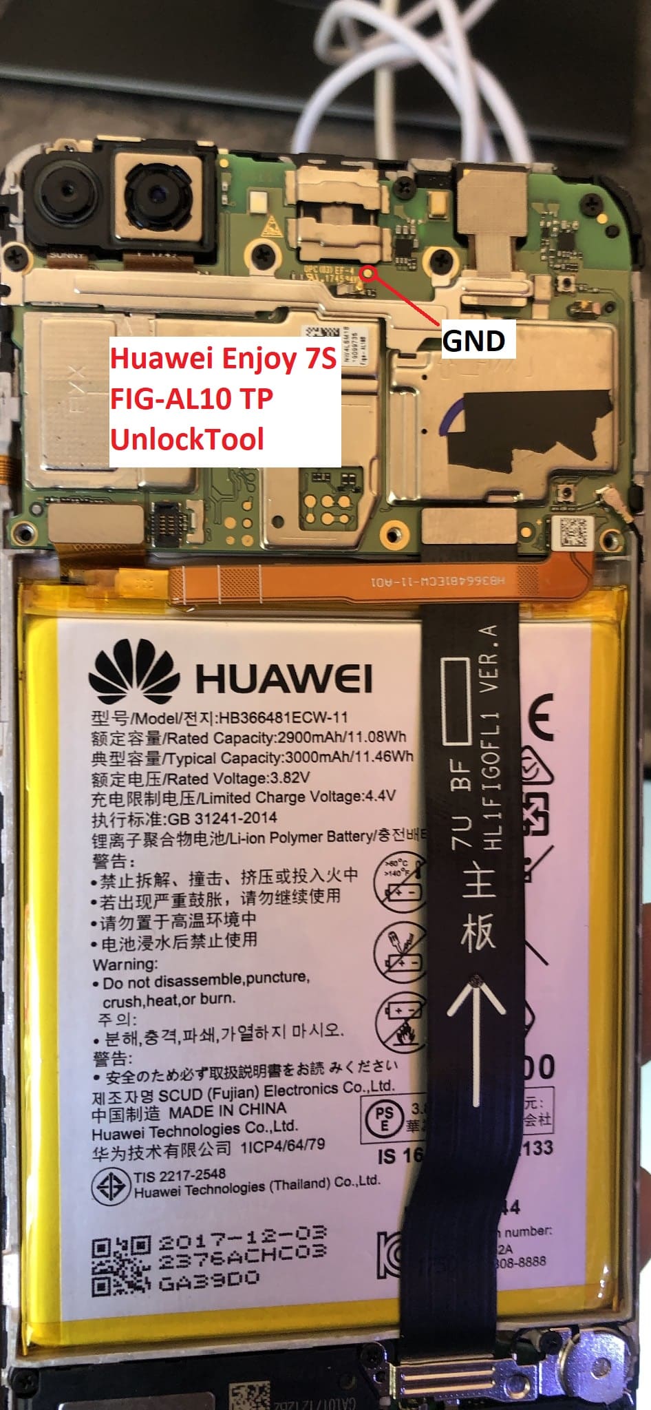 Huawei Enjoy 7S FIG-AL10 | Test Point UnlockTool