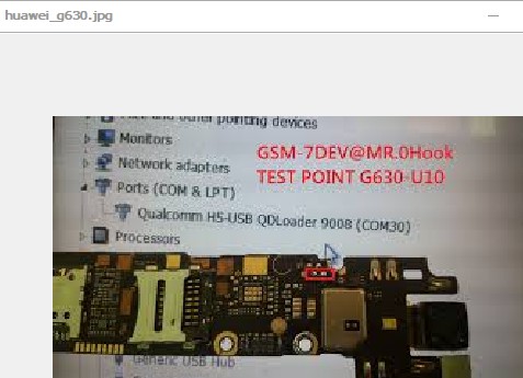 Huawei G630-U10 | Test Point UnlockTool
