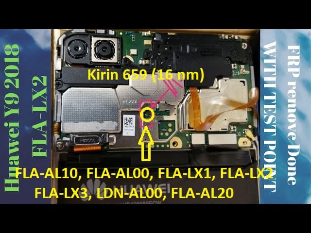 Huawei Y9 2018 FLA-LX2 Kirin 659 | Test Point UnlockTool