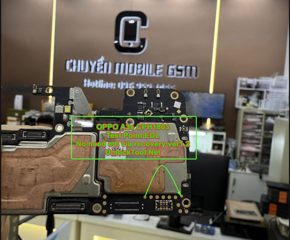 Oppo A3s CPH1803 Test Point EDL | Test Point UnlockTool