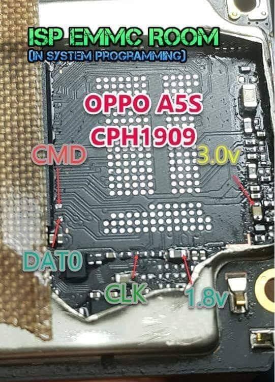 Oppo A5S ISP | Test Point UnlockTool