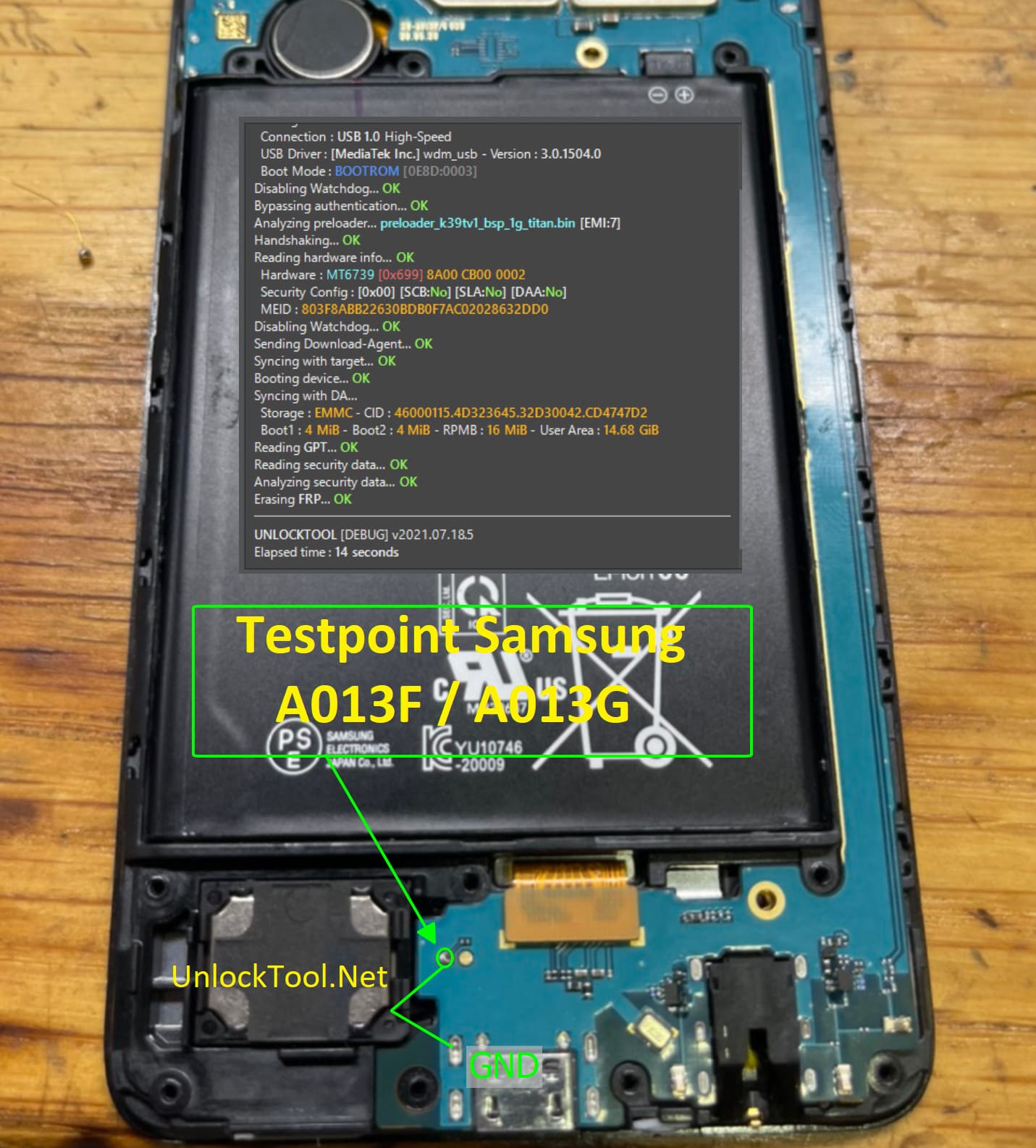 Samsung A15 - A155F-A155M | Test Point UnlockTool