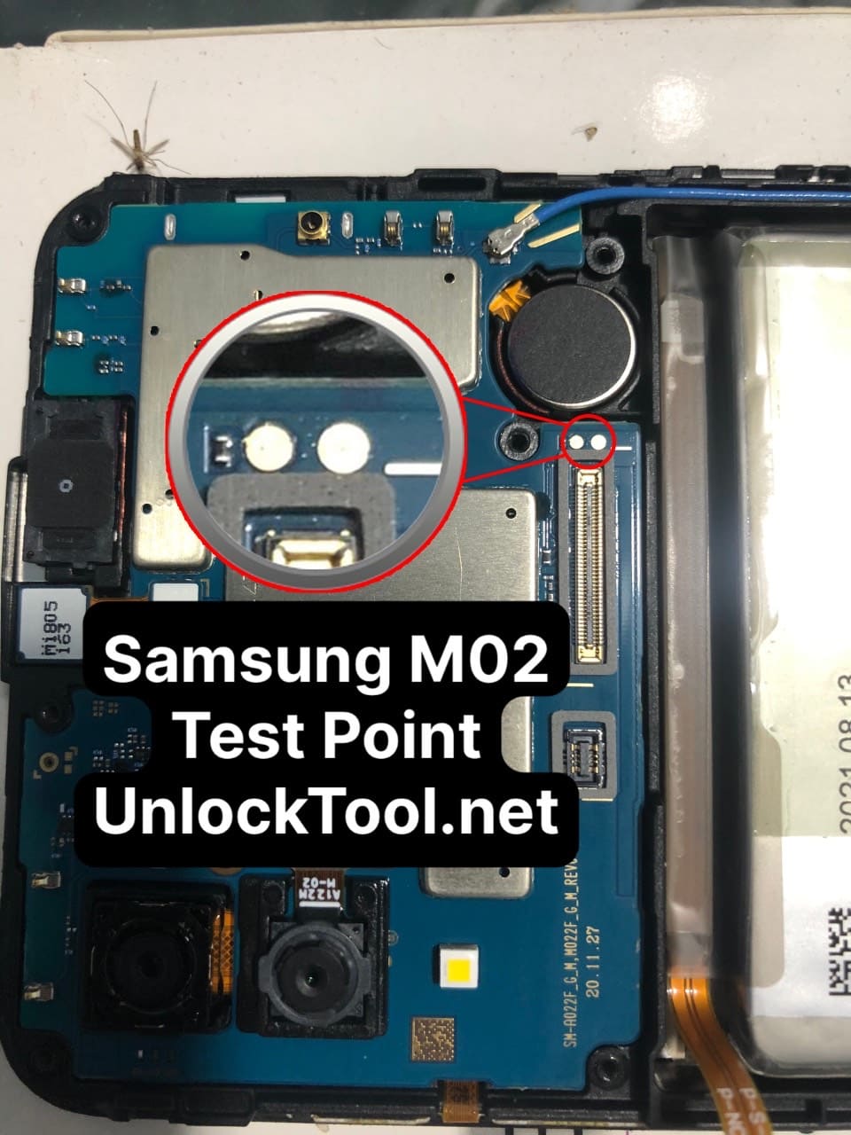 Samsung M02 M022F Test Point | Test Point UnlockTool